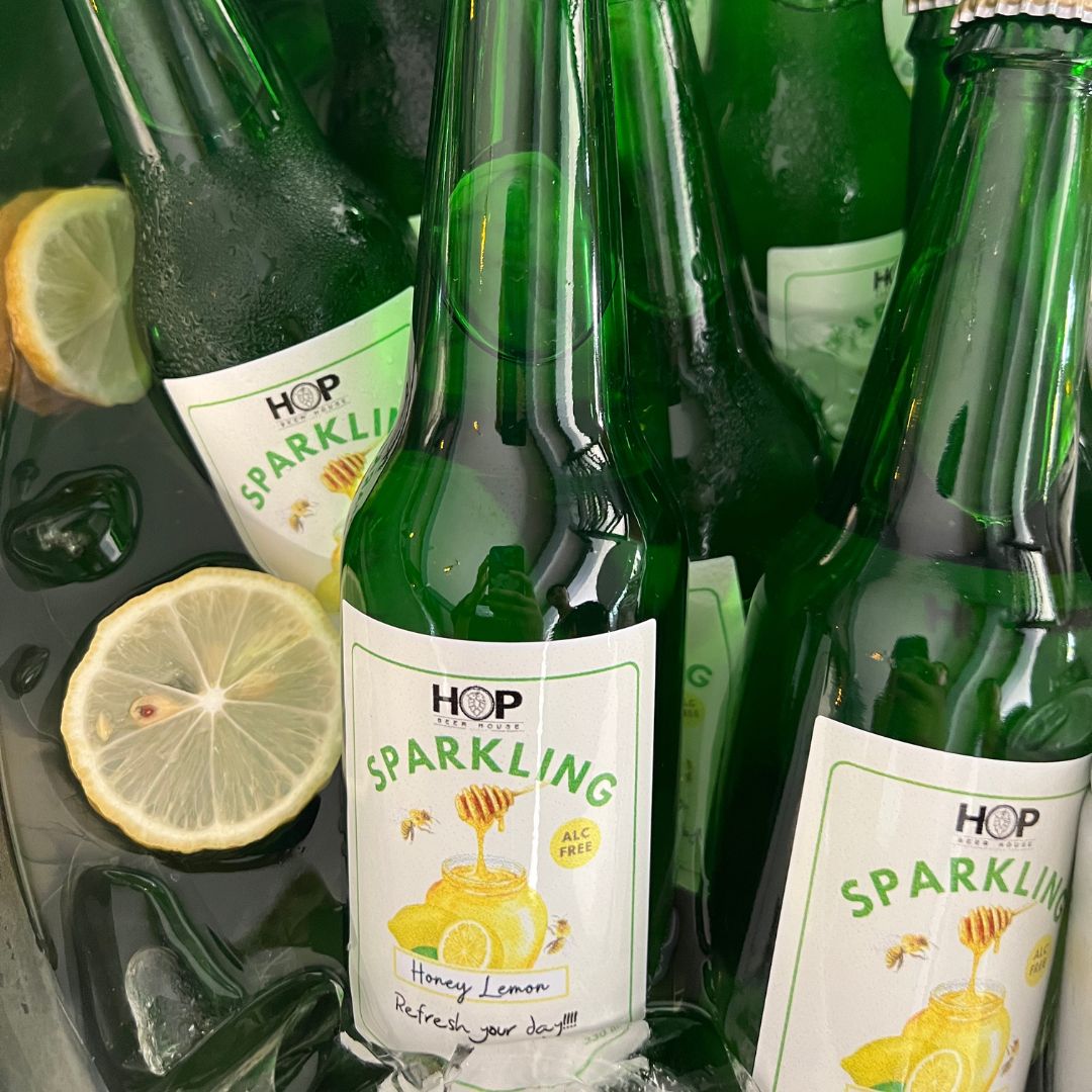 Sparkling Hop Water Honey Lemon : Hop Beer House